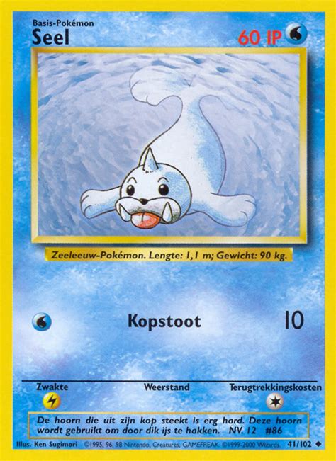 Seel 41102 Base Set Nl Pokemonkaartnl