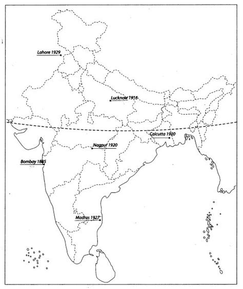 Class 10 History Map Work Chapter 3 Nationalism In India Learn Cbse