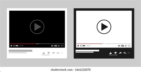 Youtube Video Player Mockup Template Vector Vector De Stock Libre De Regalías 1504897589