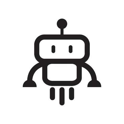 Premium Vector Simple Robot Line Illustration