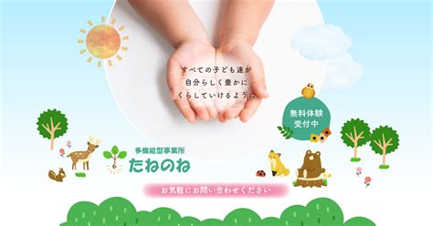 お問い合わせ 函館市の児童発達支援たねのね