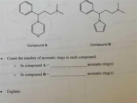 Solved N N N Compound A Compound B Count The Number Of Chegg Com
