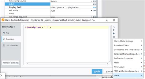 Feature Tag Editor Alarm Expression Editor Missing Udt Parameters In