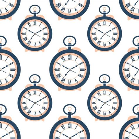Download Colorful Clock Pattern For Interior Design And Fashion