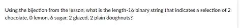 Solved Using The Bijection From The Lesson What Is The