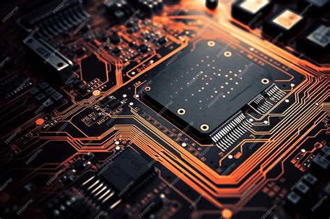 Premium Photo Circuitry Texture Background With Tech Circuit Lines