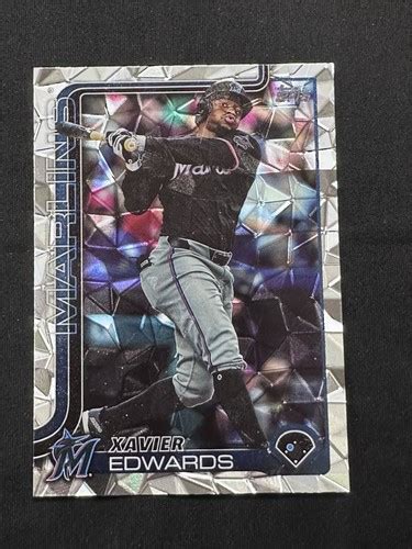 2025 Topps Series 1 Baseball Diamante Foil Xavier Edwards Miami Marlins