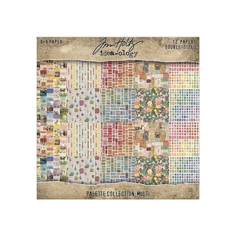Tim Holtz Idea Ology Multi 8 X 8 Palette Paper Collection Th94480