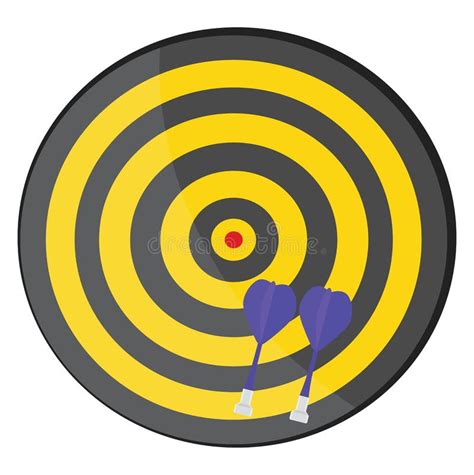 Yellow Dart Board Icon Stock Vector Illustration Of Accurate 261384471