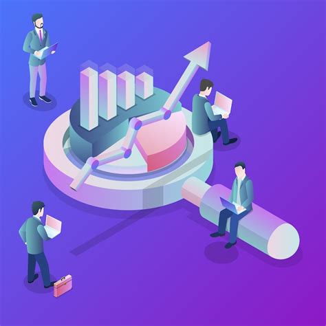 Premium Vector Data Analysis Flat Isometric