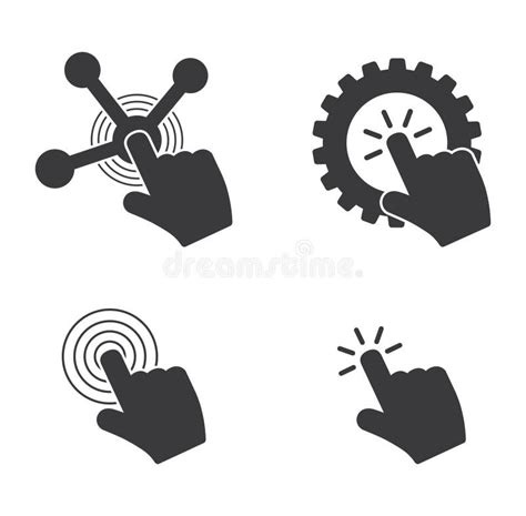 hand mouse cursor pointer icon stock vector illustration of
