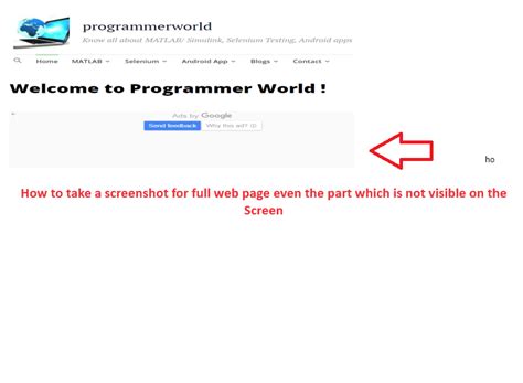 selenium how to take screenshot of complete web page even if full