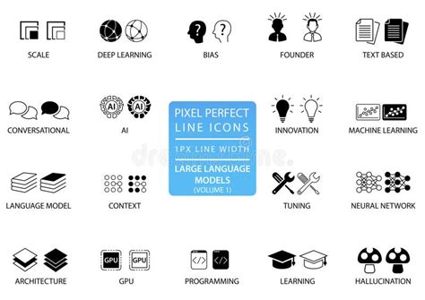 Llm Large Language Model Ai Artificial Intelligence Technology Concept Stock Illustration