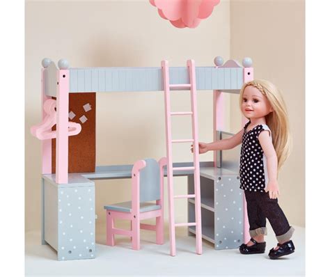 Двуетажно легло с бюро и стол за кукли Princess Dolls Vivre