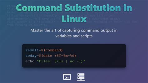 command substitution in linux capture and use command output youtube