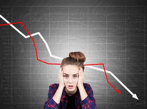 Premium Photo Girl And Decreasing Graphs