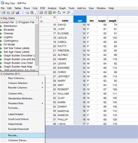 How Do I Reference Data From Column A To Column B I Honestly Cant Find The An Jmp User