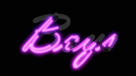 Neon Script Word Themed Font Babes Stock Video Pond