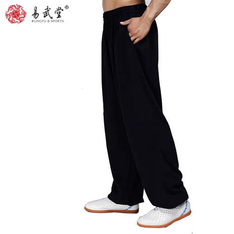 Yiwutang Tai Chi Pants Kung Fu Uniform Martial Arts Karate Pants Black