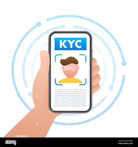 Digital Kyc Verification Process On A Smartphone Screen With Facial