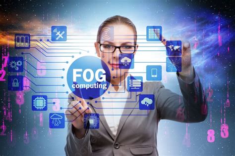 The Businessman In Edge And Fog Computing Concept Businessman In Edge And Fog Computing Concept