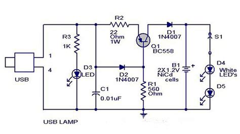 Simple Creative Usb Circuit Lamp Design Electronic Circuit Schematic Wiring Diagram