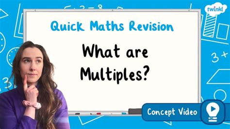 FREE What Are Multiples KS Maths Concept Video