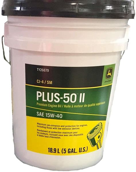 John Deere Plus 50 Ii 15w 40 Engine Oil 5 Gallon Bucket For Heavy Duty