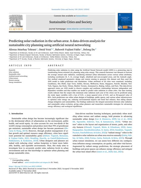 pdf predicting solar radiation in the urban area a data driven