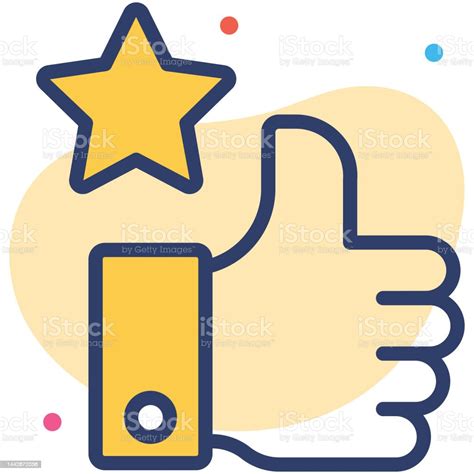 감사 아이콘입니다 사용자 인터페이스 벡터 일러스트레이션 라인 아트 스타일의 간단한 벡터 기호 및 트렌디 한 기호로 디자인 및 웹 사이트 또는 모바일 앱 엄지손가락에 대한