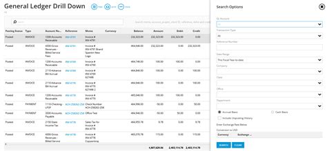 Accounting Gl Transactionsgeneral Ledger Drill Down Report Workamajig