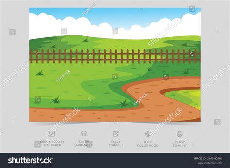 Landscape Design Home Garden Beautiful Landscaping Stock Vector Royalty Free 2243992467
