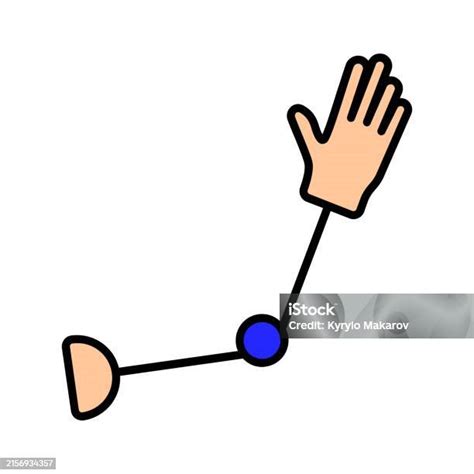 의수 팔 세트 아이콘입니다 의족 생체 공학적 손 로봇 팔 보조 기술 재활 이동 보조 장치 보철물 절단 지원 첨단 의료 기기 건강관리와 의술에 대한 스톡 벡터 아트 및 기타