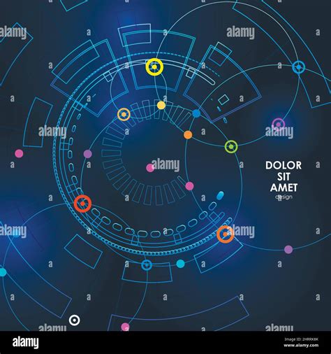 Vector Abstract Technology Background With Dots And Line Stock Vector Image And Art Alamy