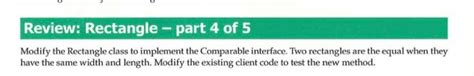 Solved Modify The Rectangle Class To Implement The