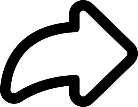 Right Arrow Outline Comments Arrow Outline Clipart Full Size