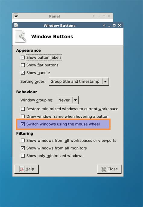 How Can I Disable Scrolling Between Windows If My Mouse Is In The Xfce Panel Ask Ubuntu
