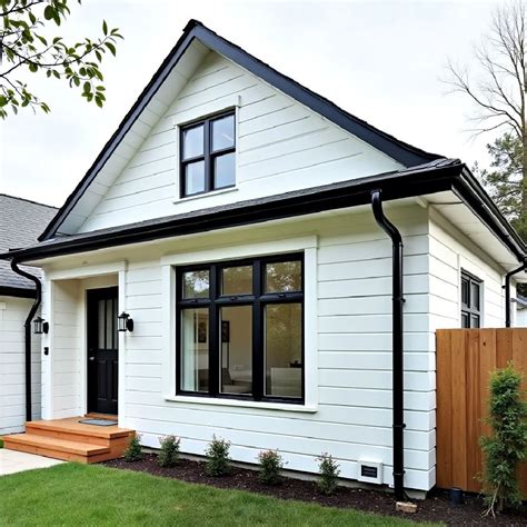 25 Single Story White Houses With Black Trim Youll Love