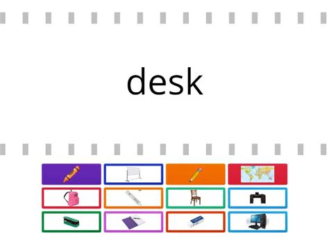 Come On Unit Classroom Objects Find The Match