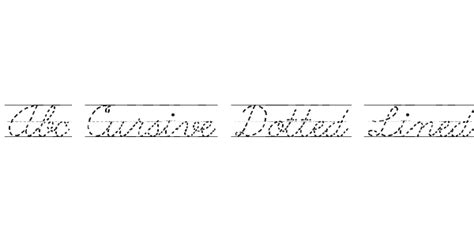 Abc Cursive Dotted Lined
