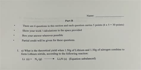 [solved] name part b there are 6 questions in this section and each