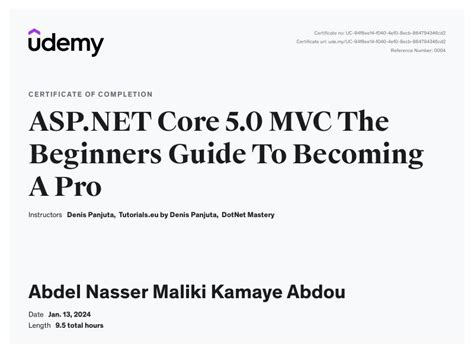 Aspnet Certification Professionaldevelopment Udemy Abdel Nasser