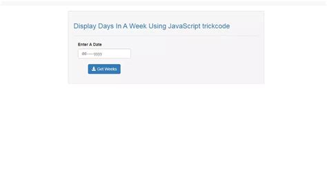 javascript get current week start and end date free source code
