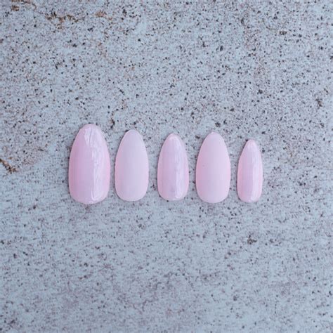 Frosted Cool Pink Luminous Nails