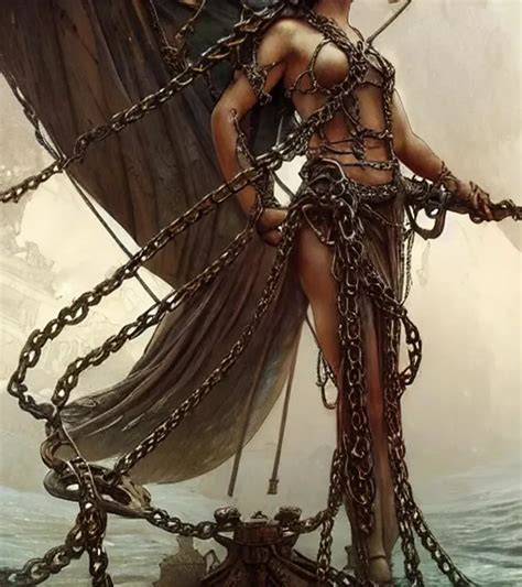 Dress Made Out Of Rusted Chains Bound By Large Shac OpenArt