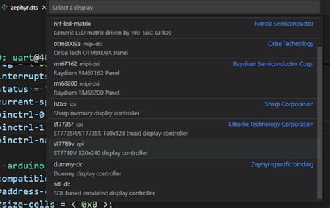 can t select display controller in devicetree nordic qanda nordic devzone nordic devzone