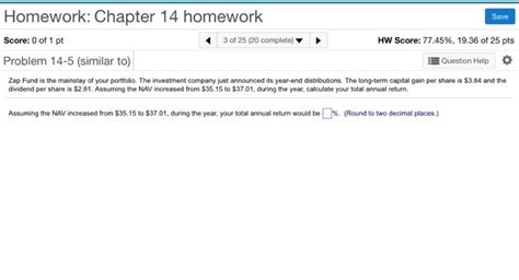 Solved Homework Chapter 14 Homework Score 0 Of 1 Pt