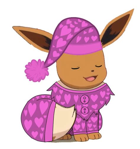 Serenas Eevee In Bedtime Outfit Sleeps By Sonicfaners1991 On Deviantart
