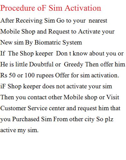 Procedure Of Sim Activation Online Furniture Decor Shopping Store Pakistan