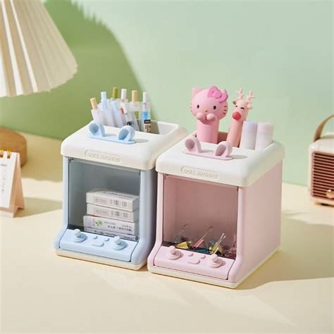 خرید و قیمت جاقلمی رومیزی فانتزی جامدادی رومیزی ارگانیزر رومیزی دو رنگ صورتی و آبی از غرفه لوازم